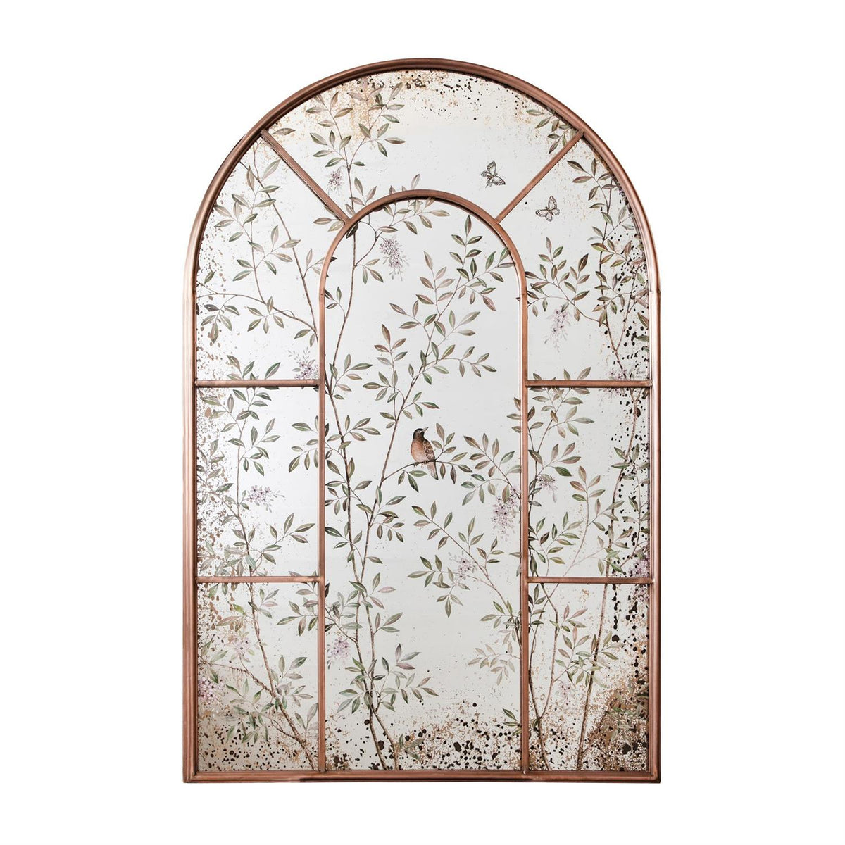Arched Window Mirror With Bird & Garden Decal – The Summer Kitchen
