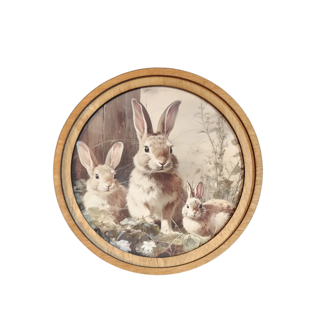 Round Bunny Trio Art – The Summer Kitchen